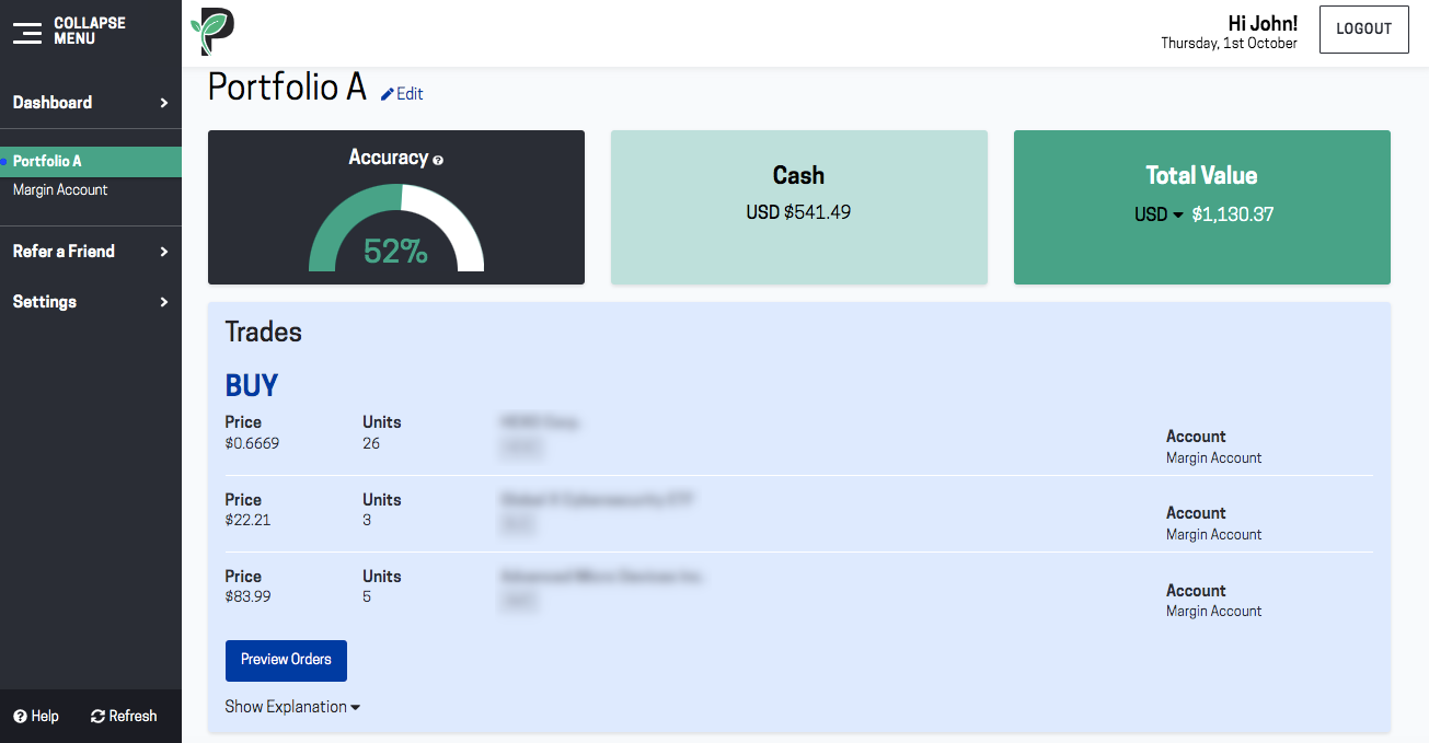 Passiv | Platforms | Tradier